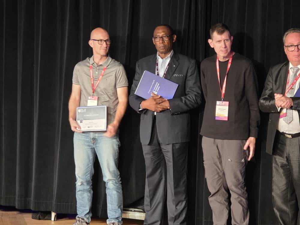 ZamStats Board Chairperson Receives an award during the ISI World ...